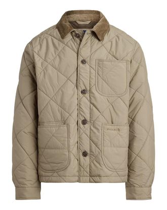 Ralph Lauren Steppjacke mit Cordkragen und recycelter Wattierung in