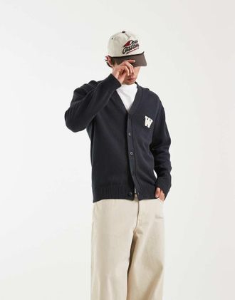 Wood Wood Double A By Wood Wood - Tay - Gilet 100% coton avec logo A - Noir