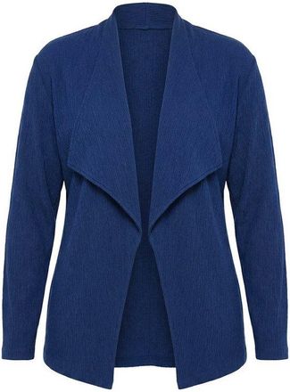 Miamoda Sommerjacke Jerseyjacke offene Passform Spatenkragen