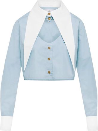 Vivienne Westwood Femme, Blouses et Chemises, Bleu, Taille: 44 FR Cut Off Heart Shirt