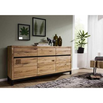 Massivmoebel24 Sideboard Wildeiche 175x45x85 natur geölt villanders 108