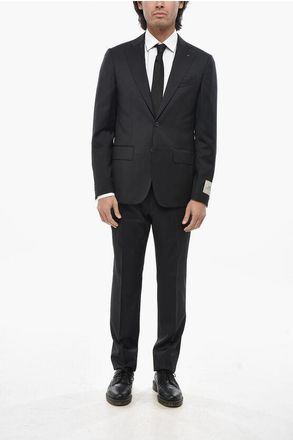 Corneliani CC COLLECTION Virgin Wool 2 Buttons Suit with Side Vents Gr&ouml;&szlig;e 50