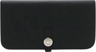 Herm&egrave;s Portefeuille long bifold Pre-owned Dogon - Femme - Pre-owned - Noir - Taille: ONE Size