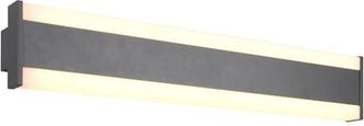 Trio Leuchten LED Au&szlig;en Wandleuchte Dawson 246360242, Aluminium Druckguss Anthrazit, Acryl wei&szlig;, inkl. 8 Watt LED, Farbwechsel, Breite 60cm