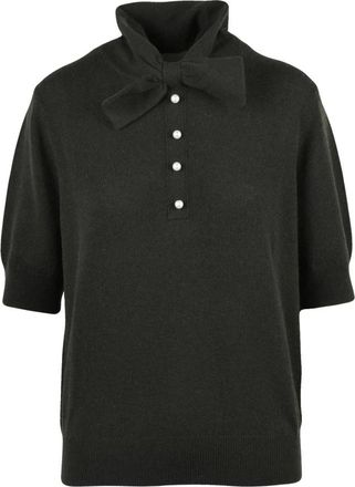 Allude Femme, Pulls, Vert, Taille: 36 FR Pull Col Polo