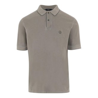 Herno Baumwoll-Polohemd mit Logo - - Tops - Herren - Grau - XL