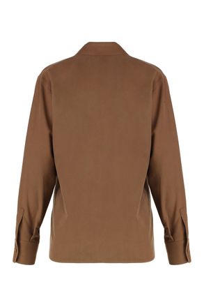 Max Mara Womens Polo Shirt Mirko Tan Silk Blouses