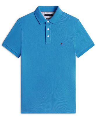 Tommy Hilfiger Piqu&eacute;-Poloshirt Slim Fit 1985 mit Stretch und Logo-Stickerei in