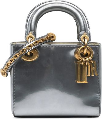 Dior Hobo Bags - Mini Metallic Patent Lady Dior - Gr. unisize - in Silber - f&uuml;r Damen