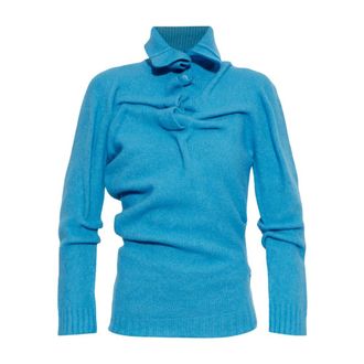 Diesel M-Amary Col roul&eacute; - Femme - Pulls - Bleu - Taille: 40 FR