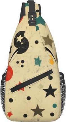 Generic Sac &agrave; bandouli&egrave;re color&eacute; avec &eacute;toiles - Sac &agrave; dos de voyage pour homme - Sac &agrave; dos de randonn&eacute;e