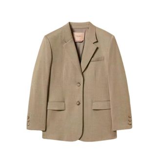 Twinset Giacca blazer in raso opaco - Femme - Vestes - Beige - Taille: 38 FR