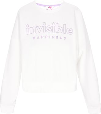 Mymo Sweatshirt Frauen Wei&szlig;