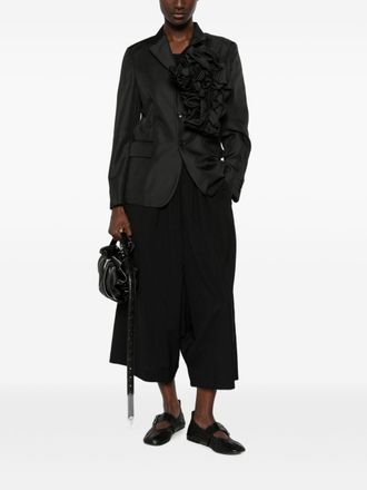 Comme Des Gar&ccedil;ons Elasticated Waistband Trousers - Black