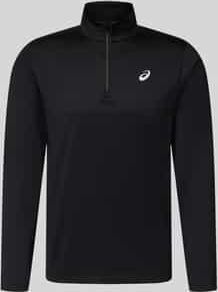 Asics Funktionsshirt mit Logo und Rei&szlig;verschluss