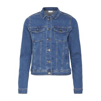 Kaffe Veste en jean avec poches poitrine - Femme - Vestes - Bleu - Taille: 48 FR