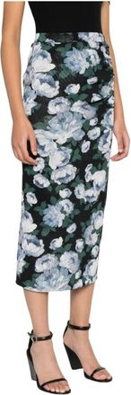 Stella McCartney Femme, Jupes, Multicolore, Taille: 38 FR Floral Print Draped Midi Skirt