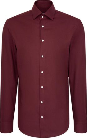 Seidensticker Herren Slim Fit Langarm Business Hemd, Rot, Kragenweite: 41