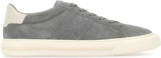 Hogan Homme, Chaussures, Gris, Taille: 44 EU H691 Suede Baskets