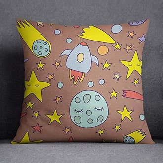 Bonamaison Le Jardin du Lin Kissenh&uuml;llen, Cotton, Mehrfarbig, 45x45