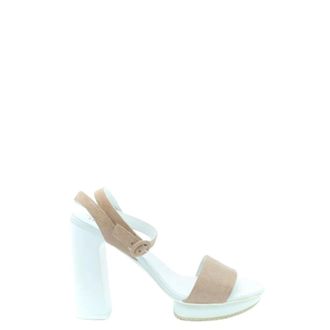 Hogan Femme, Chaussures, Beige, Taille: 39 EU Sandales Sophistiquées à Talons Hauts