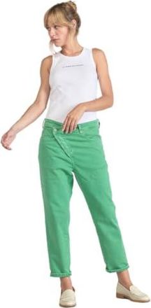 Le Temps Des Cerises Cosy boyfit 7/8&egrave;me Jeans Vert Menthe