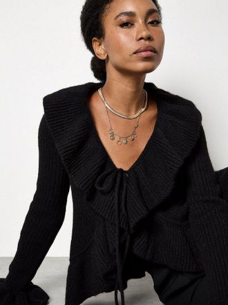 Apricot Cardigan Kurzer Cardigan mit Rüschen