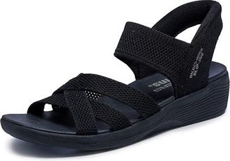 Skechers Femme Arya-Cooling Off Hands Free Slip-ins Sandale, Black, 37 EU