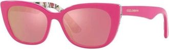 Dolce & Gabbana Lunettes de soleil oeil de chat - Femme - Accessoires - Rose - Taille: 49 MM