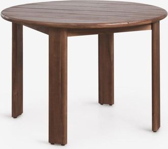 Sklum Runder Esstisch &Oslash;110 cm aus Akazienholz Uleno Akazienbraun dunkel