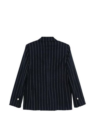 Alysi Pinstripe Wool Blazer - Navy