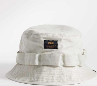 Alpha Industries Alpha - Bob &agrave; logo - Taupe d&eacute;lav&eacute;-Neutre