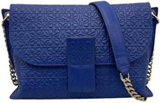 Loewe Pre-owned Avenue Shoulder Bag - Femme - Pre-owned - Bleu - Taille: ONE Size