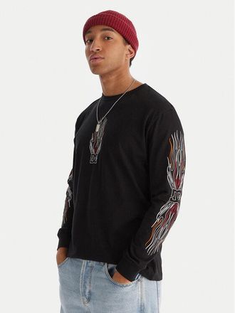 DC Longsleeve Burn Out HLS EDYZT04355 Schwarz Regular Fit