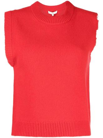 Tibi Pullunder in Distressed-Optik - Rot