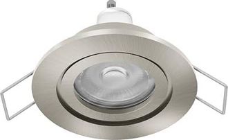 Eglo LED Einbaustrahler Barranco, Deckenspot Badezimmer, Deckenstrahler aus Kunststoff in Silber, Badlampe neutralwei&szlig;, inkl. GU10 Leuchtmittel, IP44