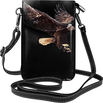 IUBBKI Porte-monnaie pour téléphone portable Eagle - Petit portefeuille en cuir à bandoulière pour femmes Sac à bandoulière pour carte de transport Cosmétiqu