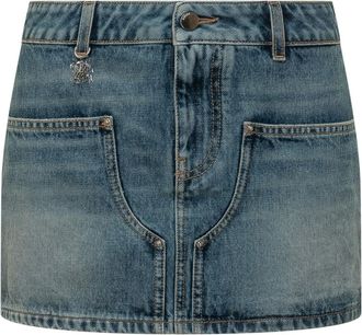 Amiri Femme, Jupes, Bleu, Taille: W25 Mini-jupe &agrave; d&eacute;tails de charms