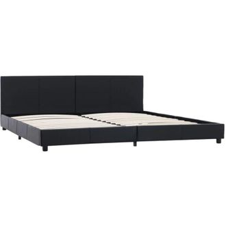 vidaXL Bettgestell Schwarz Kunstleder 180x200 cm Vidaxl
