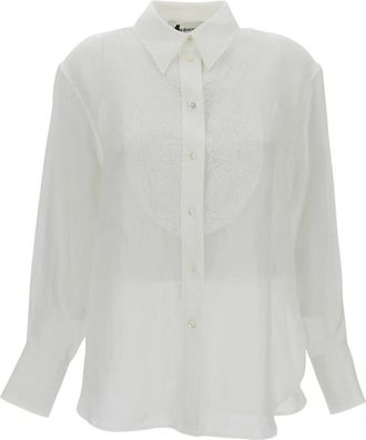 True Royal Femme, Blouses et Chemises, Blanc, Taille: 42 FR Ramie Camicia