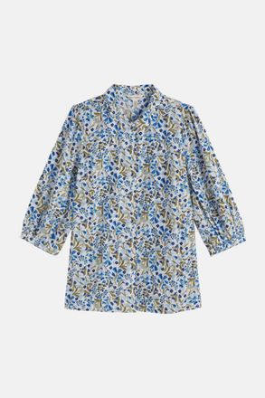 Seasalt Cornwall Seasalt Bluse Hope Damen Wei&szlig; Blau Gr&uuml;n Blumen Woodland