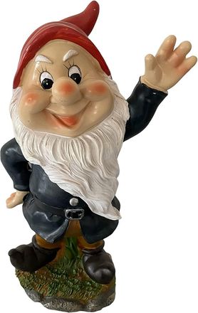 Decorspace Schneewittchen und die sieben Zwerge aus Polyresin Garten Zwerge für Blumenbeet H 44 cm (Brontolo)