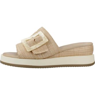 Carmela Femme, Chaussures, Beige, Taille: 39 EU Élégantes Sandales compensées pour Femmes