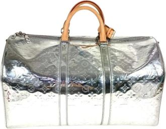 Louis Vuitton unisex, Pre-owned, Gris, Taille: ONE Size Sac Week-End en Cuir Pre-owned