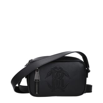 Roberto Cavalli Roberto CavaldiHommes Sac Bandouli&egrave;re Cuir Noir