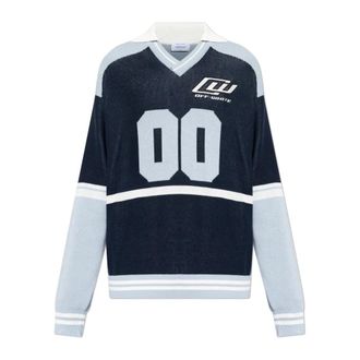 Off-white Logo Sweater - - Knitwear - Herren - Blau - M