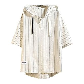 Generic T-shirt de sport &agrave; manches courtes et manches mi-longues pour homme, blanc, 5XL