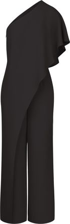 Apart Fashion Damen One-Shoulder-Jumpsuit, asymmetrischer Overall mit weitem Bein, ärmelloses Abendoutfit, fließender formeller Strampler, stilvolle Partykleidung