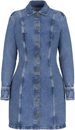 Guess Robe col classique en coton m&eacute;lang&eacute;