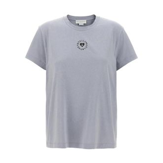 Stella McCartney Ikonic Mini Heart T-Shirt - - Tops - Damen - Blau - XS